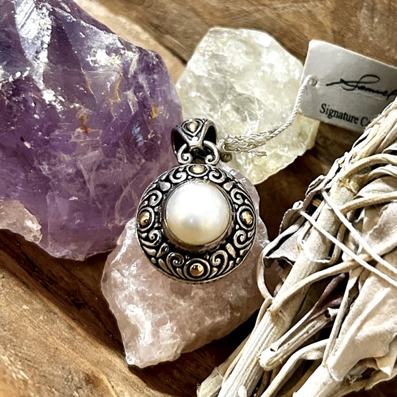Samuel B. | Jewelry | Samuel B Mabe Pearl Pendant Sterling And 8kt ...